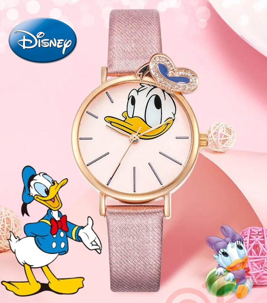 Reloj Mujer "Disney Donald" Cuarzo 100% Original Correa Cuero – PaganiChile